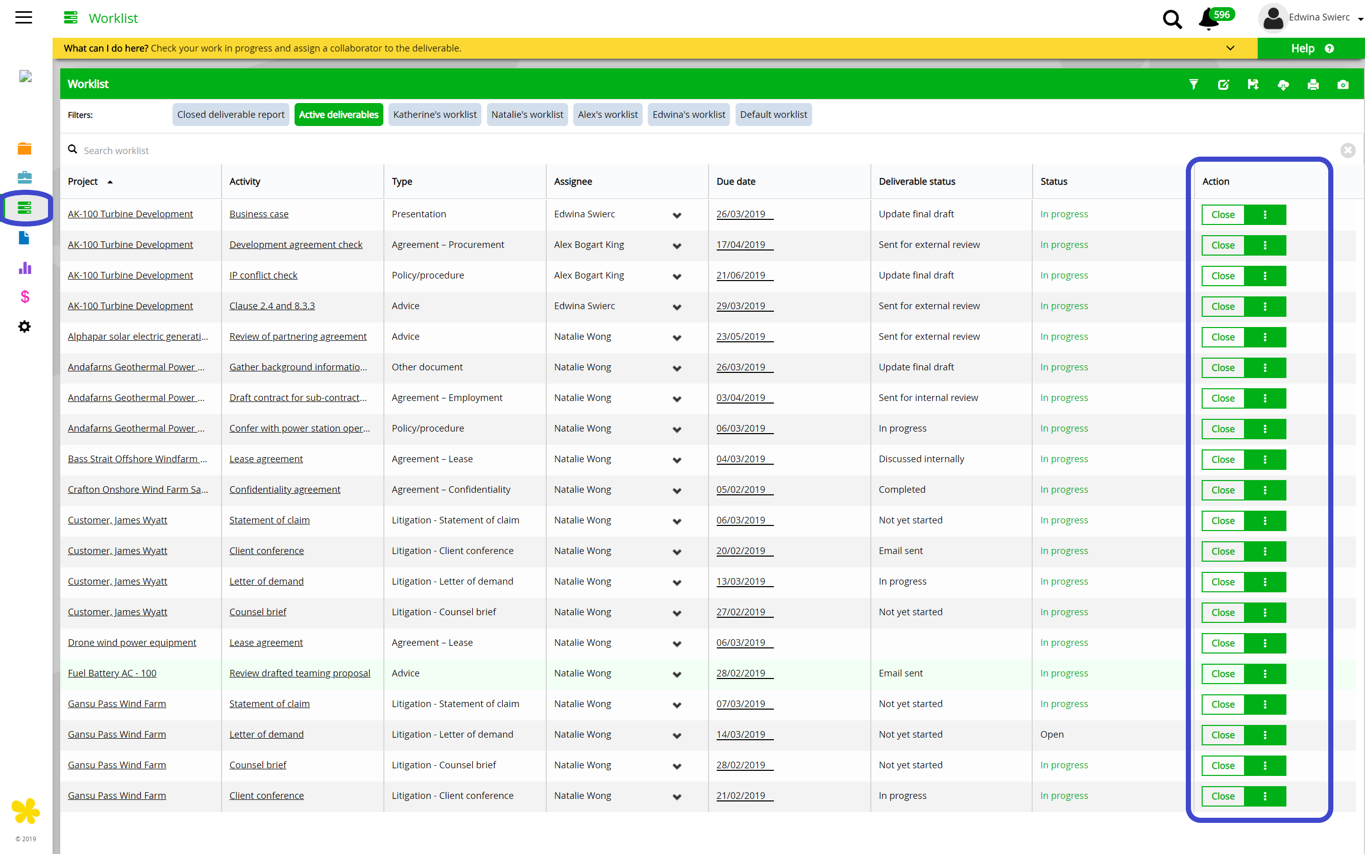 How to: Close a deliverable – Dazychain