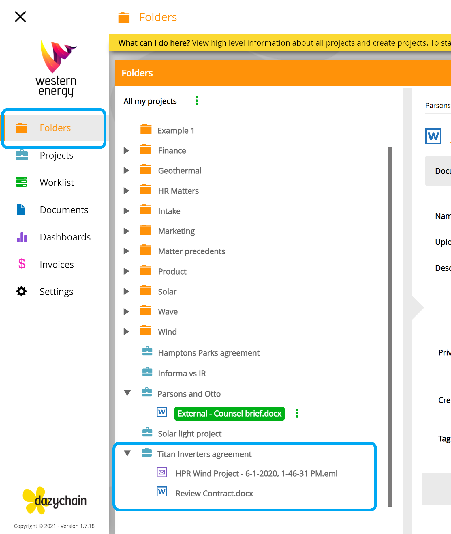 How to: View project documents – Dazychain